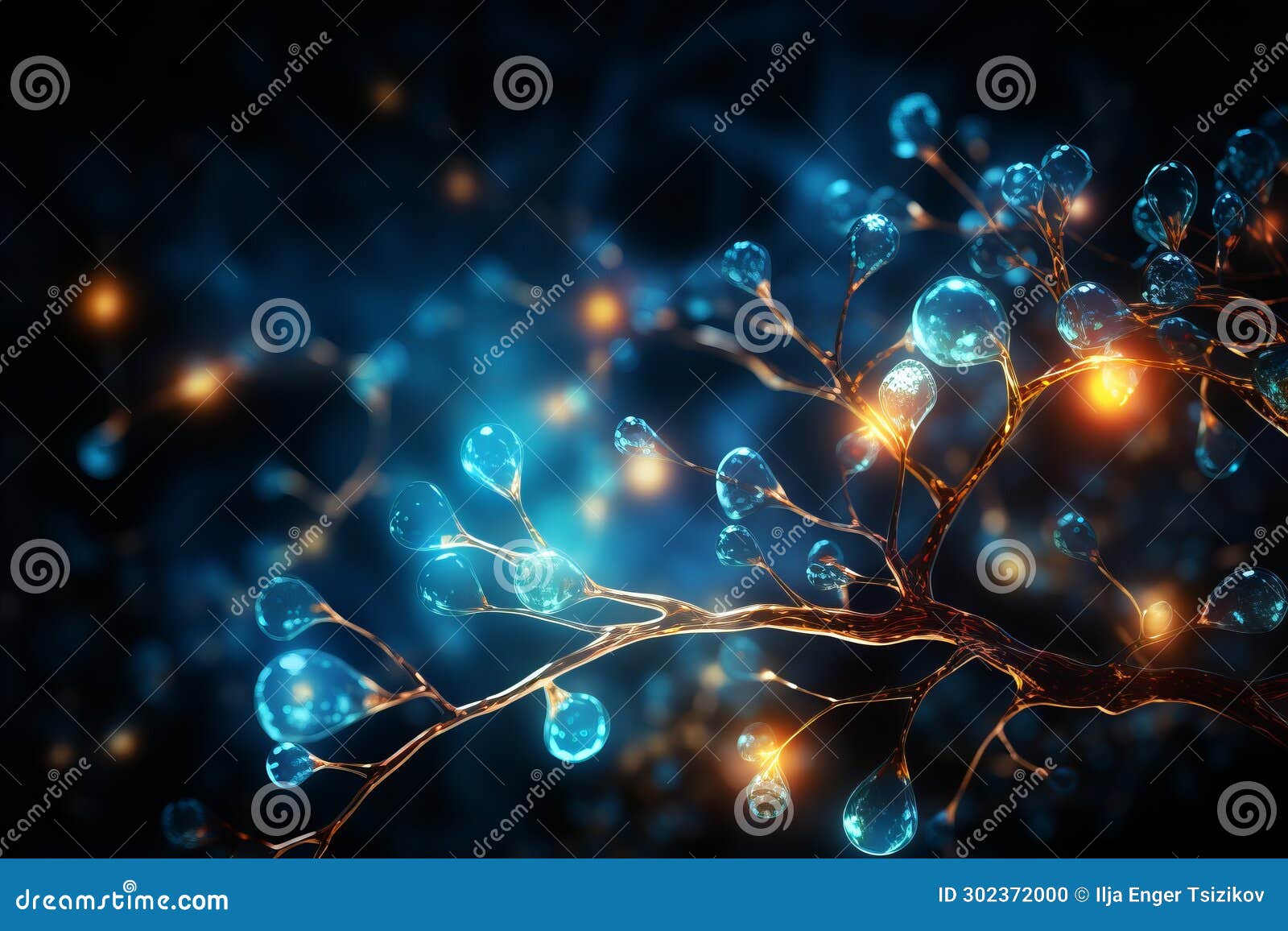 Abstract Background Showcasing Vibrant Neuron Cells in a Mesmerizing ...