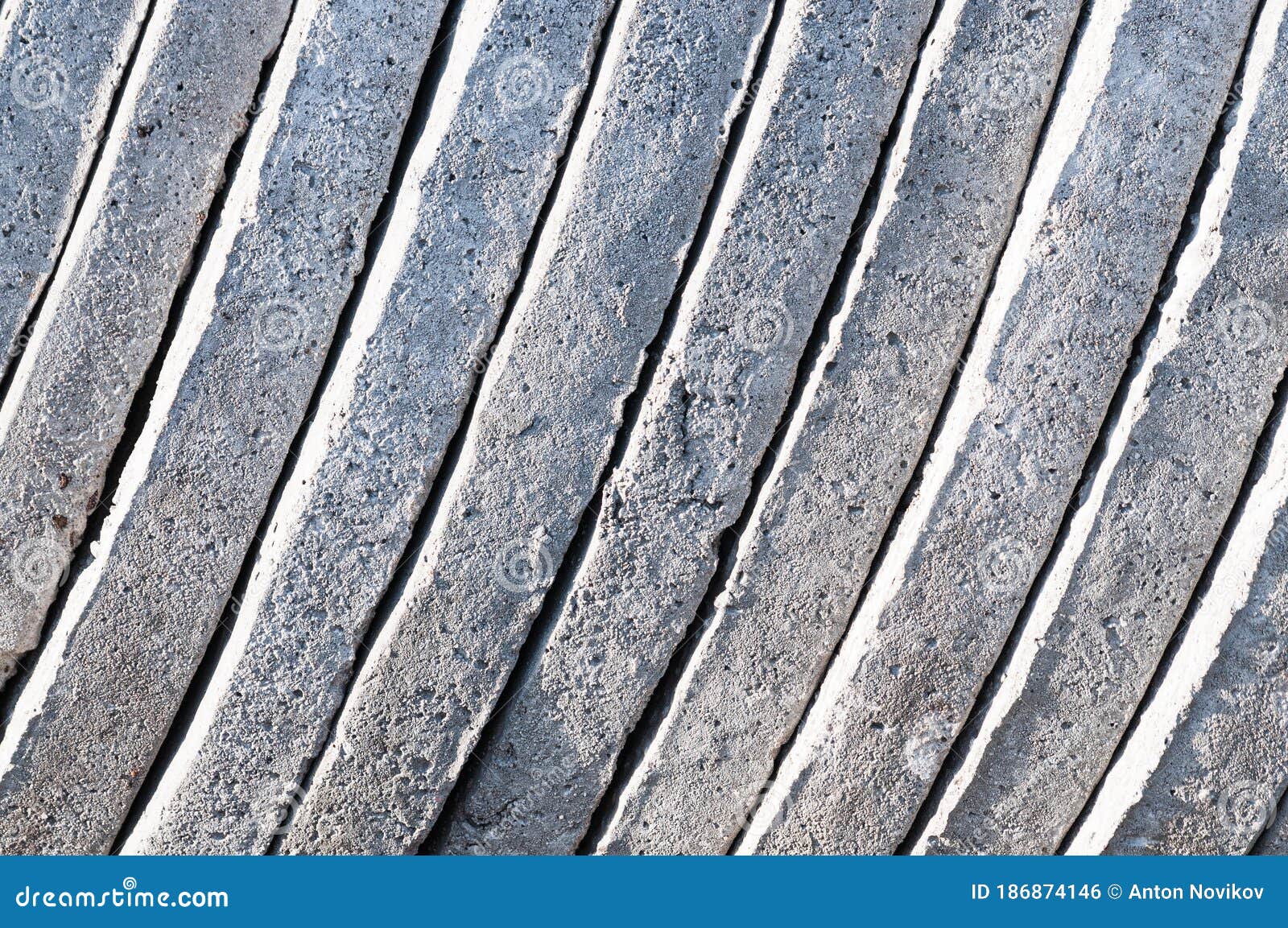 Background with a Side View of a Stack of Concrete Rings for Roadworks ...