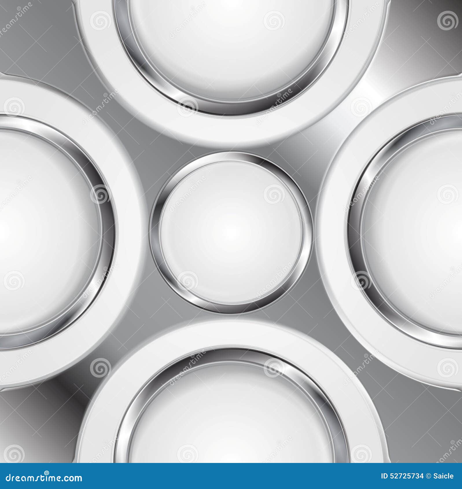 Abstract Background with Silver Metal Circles Stock Vector ...