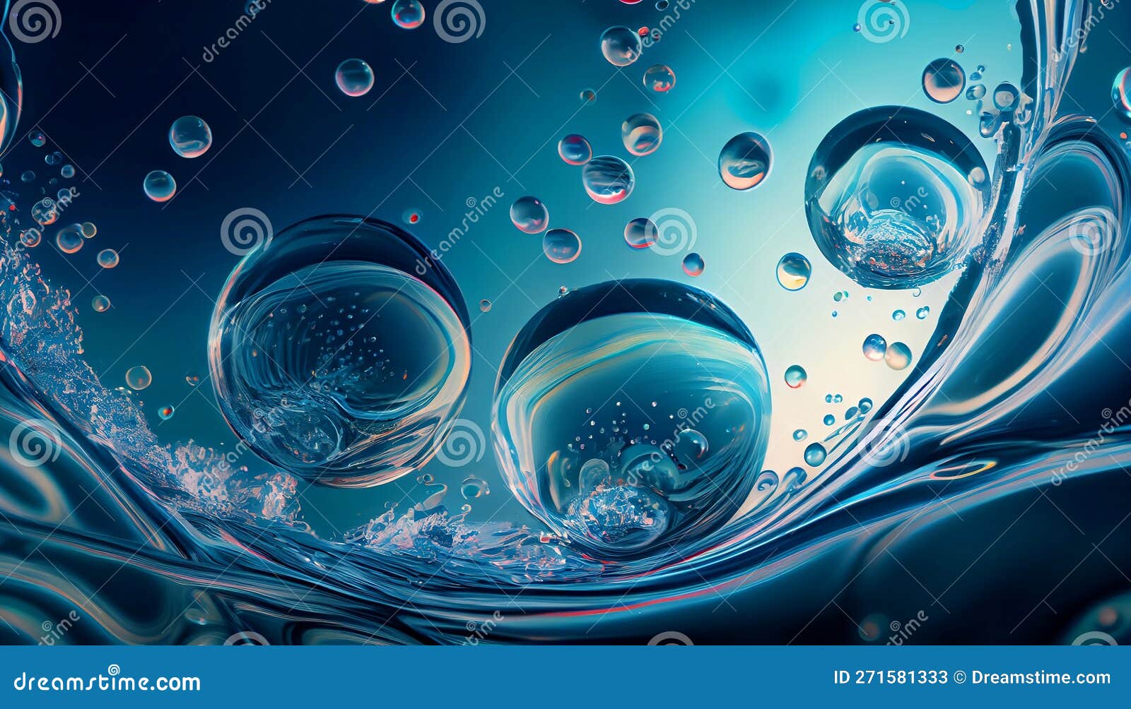 Abstract Background that Simulates the Movement of Water in a Stream ...