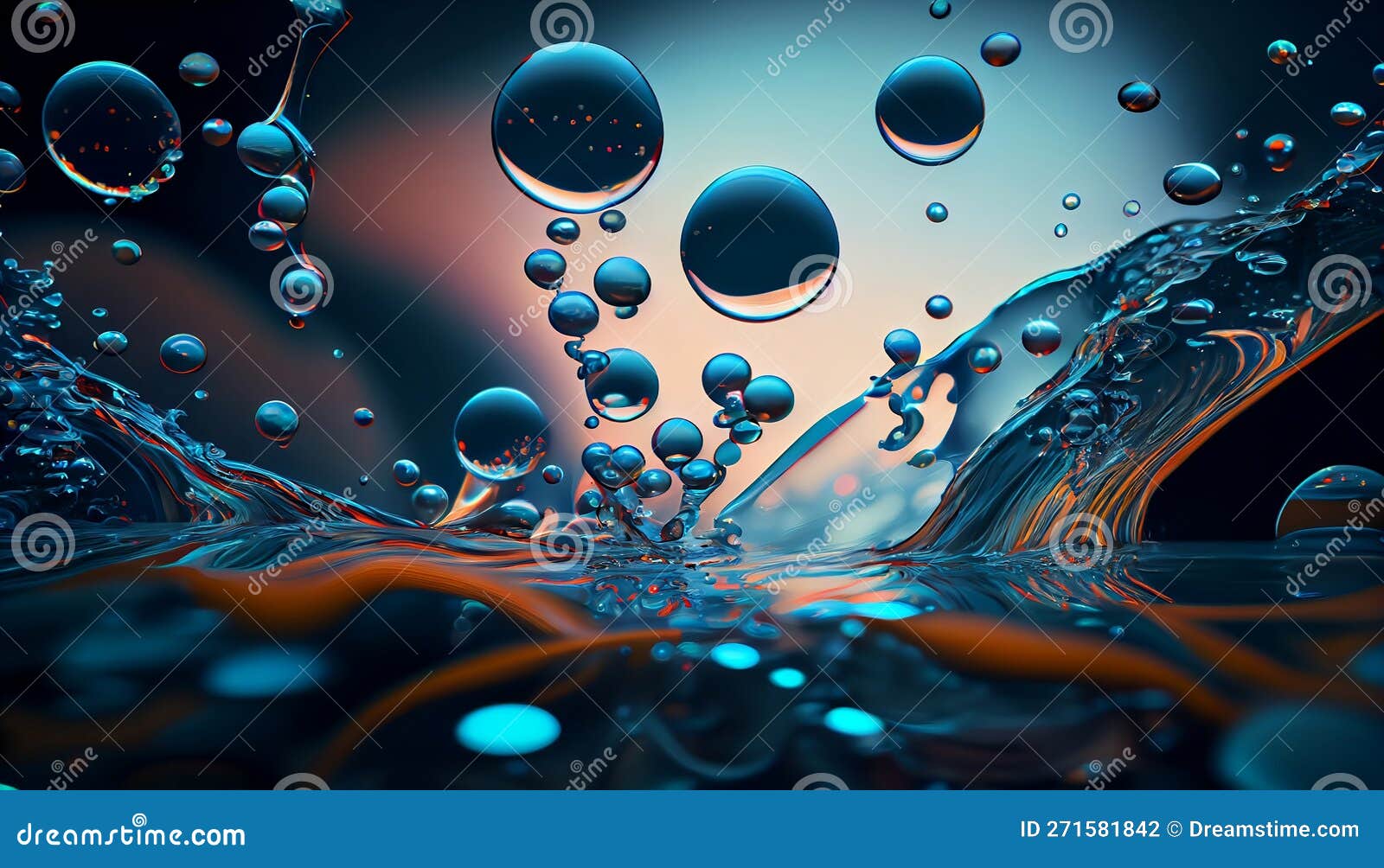 Abstract Background that Simulates the Movement of Water in a Stream ...