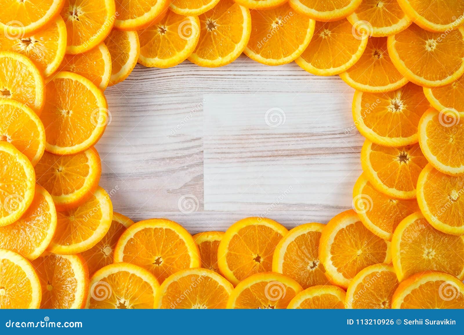 Abstract Background of Sliced Oranges with Oval Copy Space. Stock Photo ...