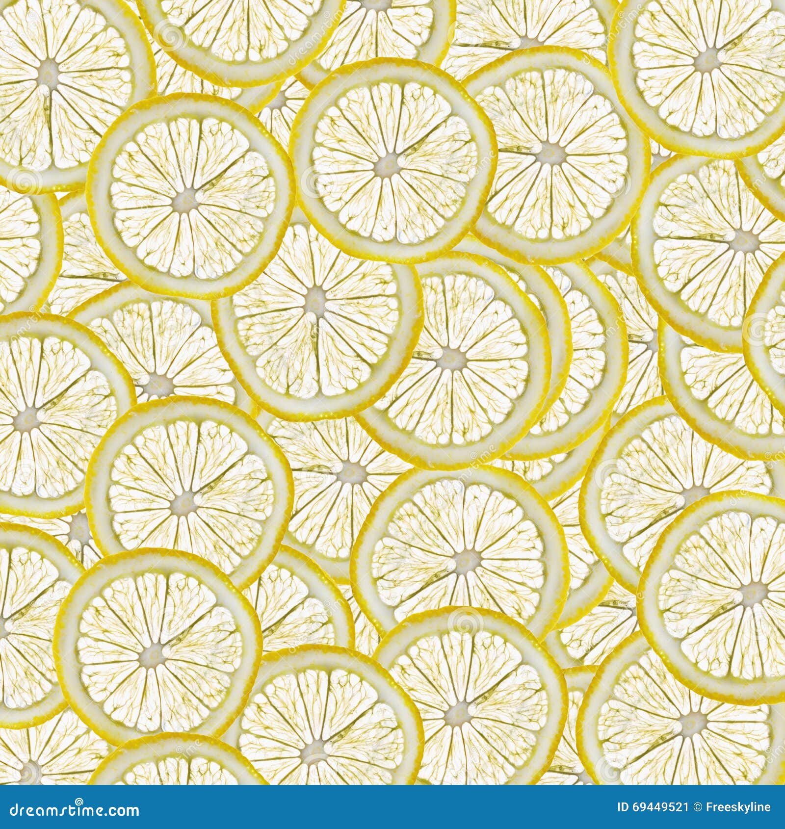 Abstract Background with Slices of Fresh Lemon. Seamless Pattern for a ...