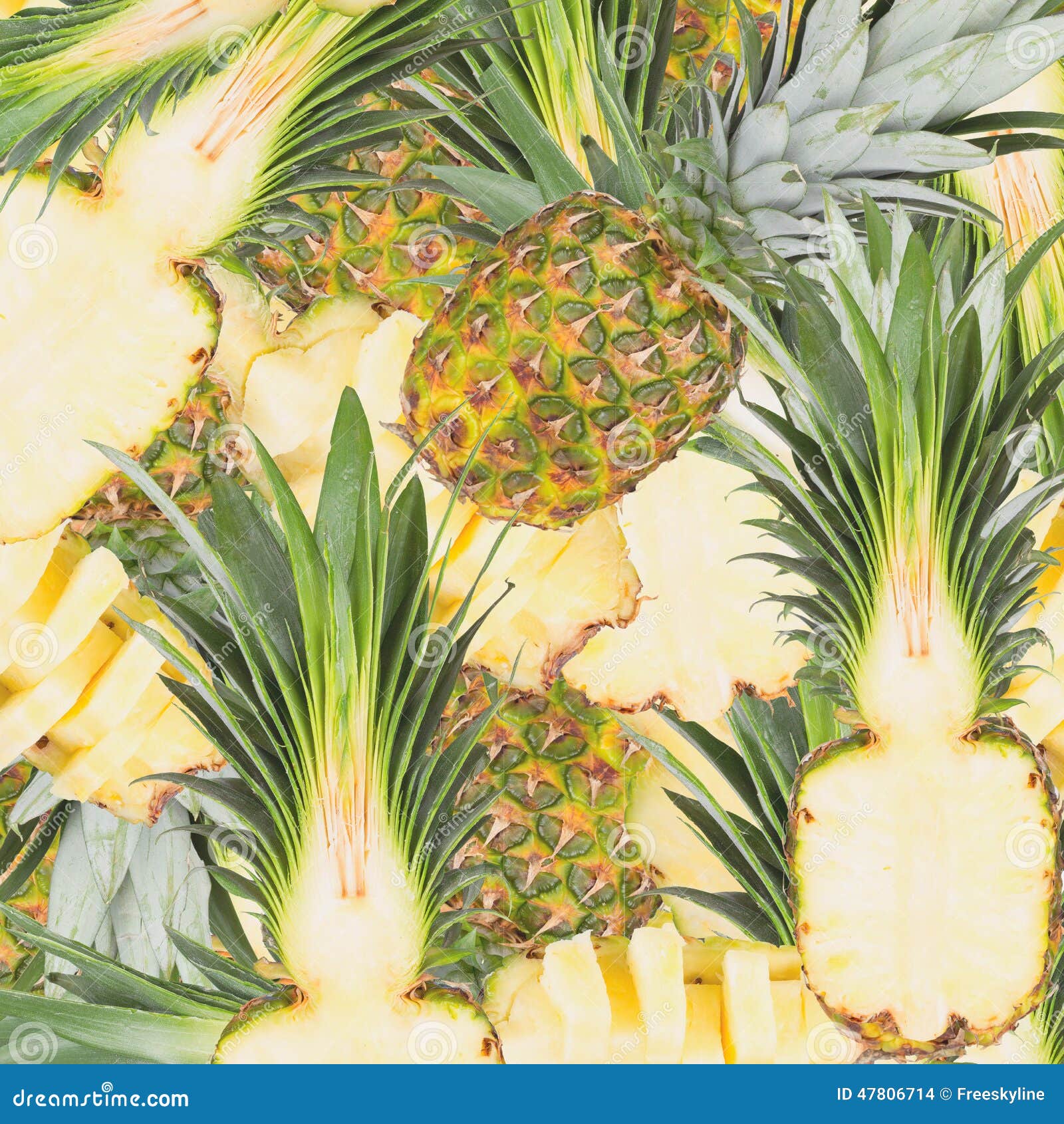 Abstract Background with Slices of Fresh Pineapple Stock Photo - Image ...