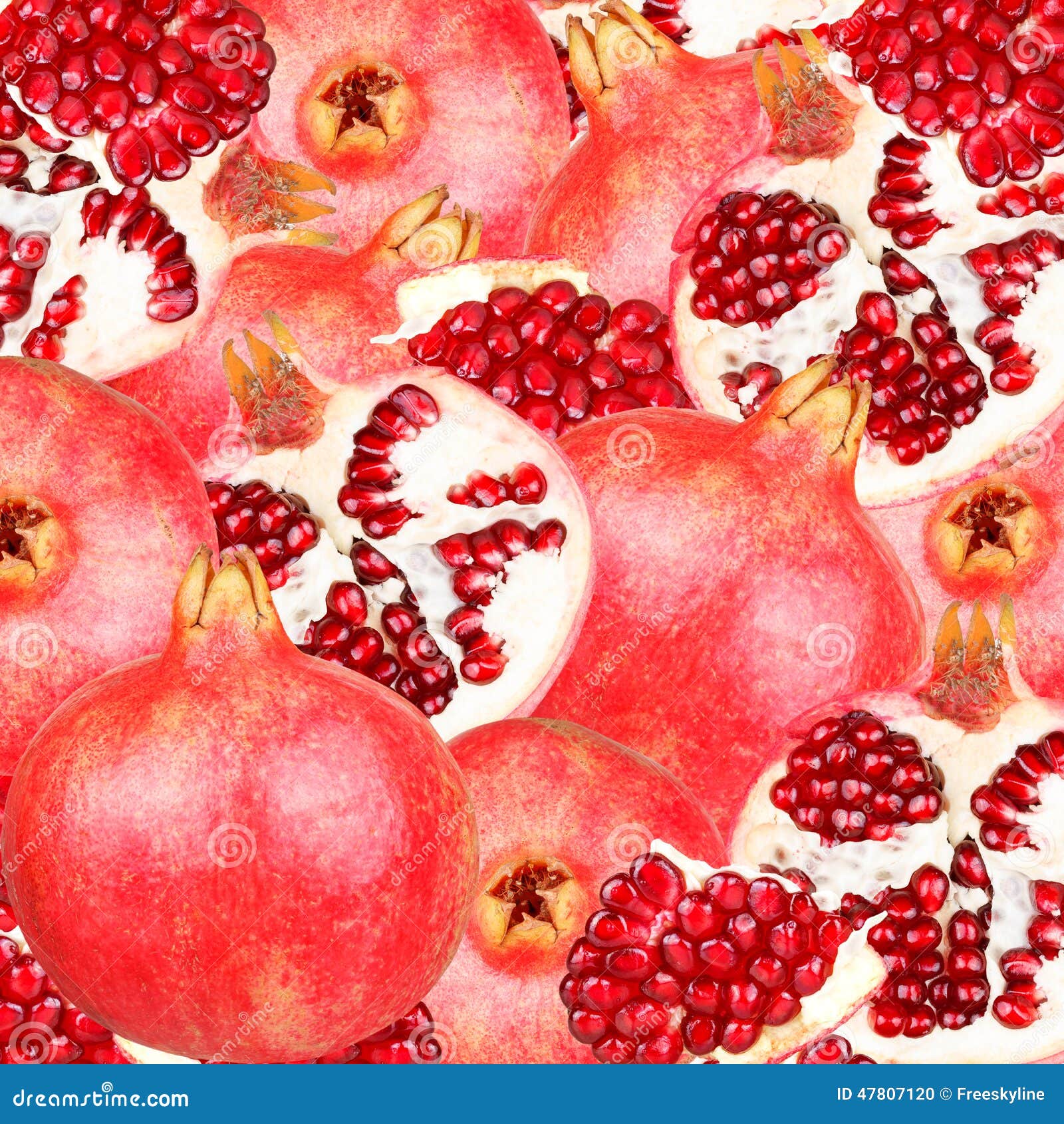 Abstract Background with Slices of Fresh Pomegranate Stock Photo ...