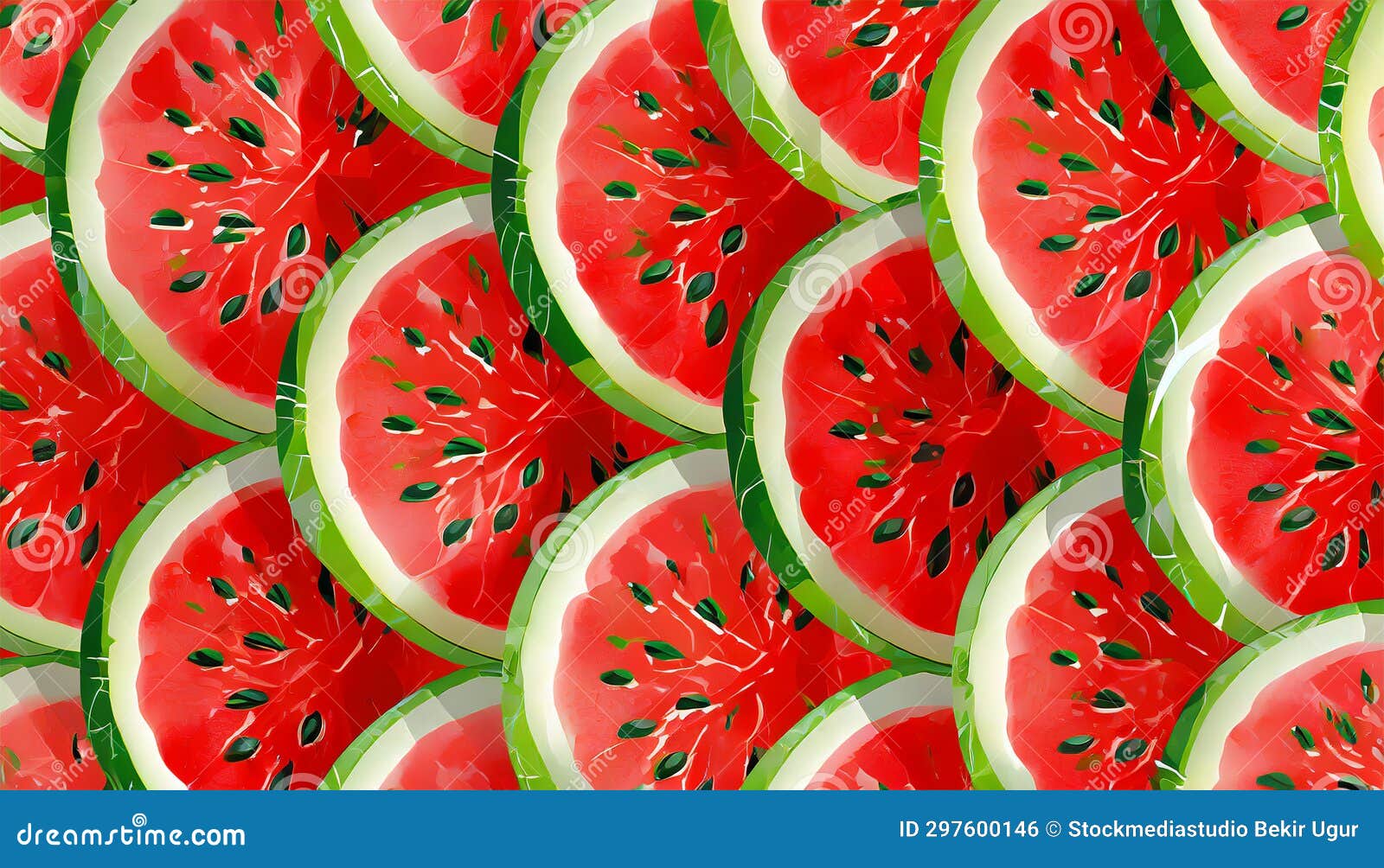 Abstract Background with Slices of Fresh Ripe Red Watermelons Stock ...