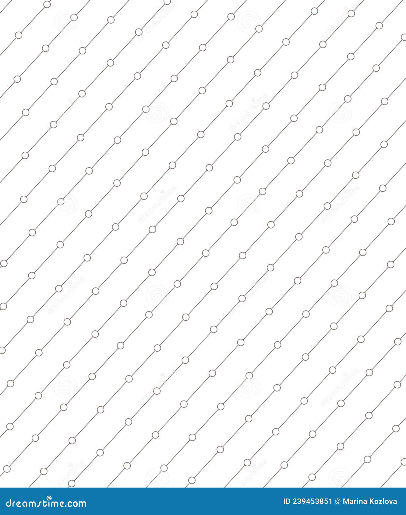 Abstract Background with Small Circles and Lines. Grey Monoline ...