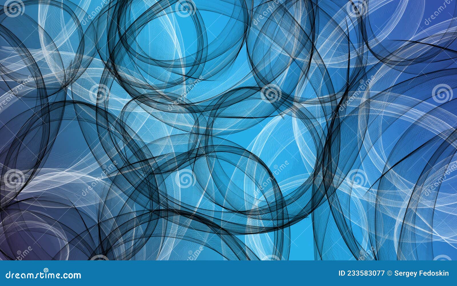 Abstract Background with Smoke Rings. Geometric Pattern Stock ...