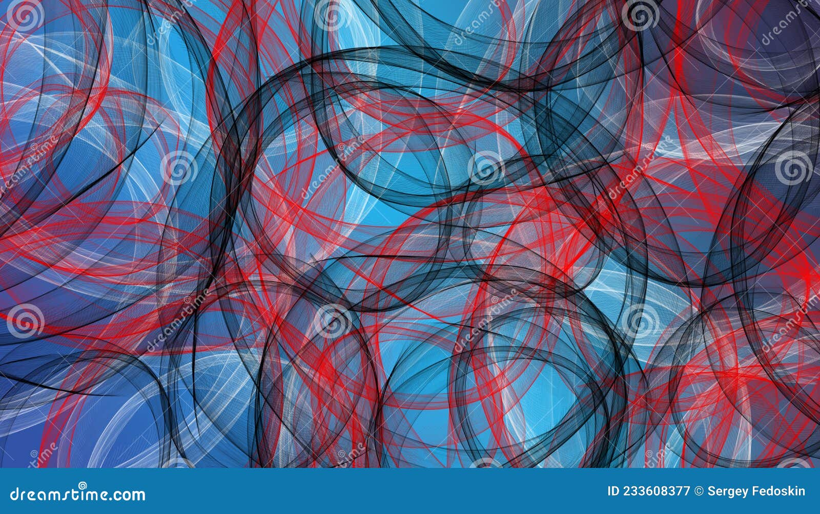 Abstract Background with Smoke Rings. Geometric Pattern Stock ...