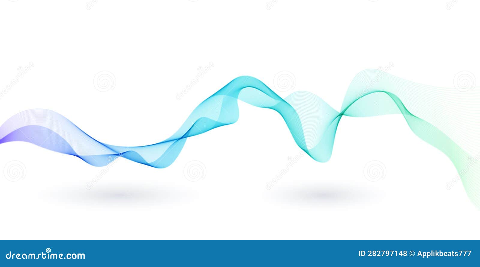 Abstract Background with Smooth Gradient Wave Curve. Wavy Flow Design ...