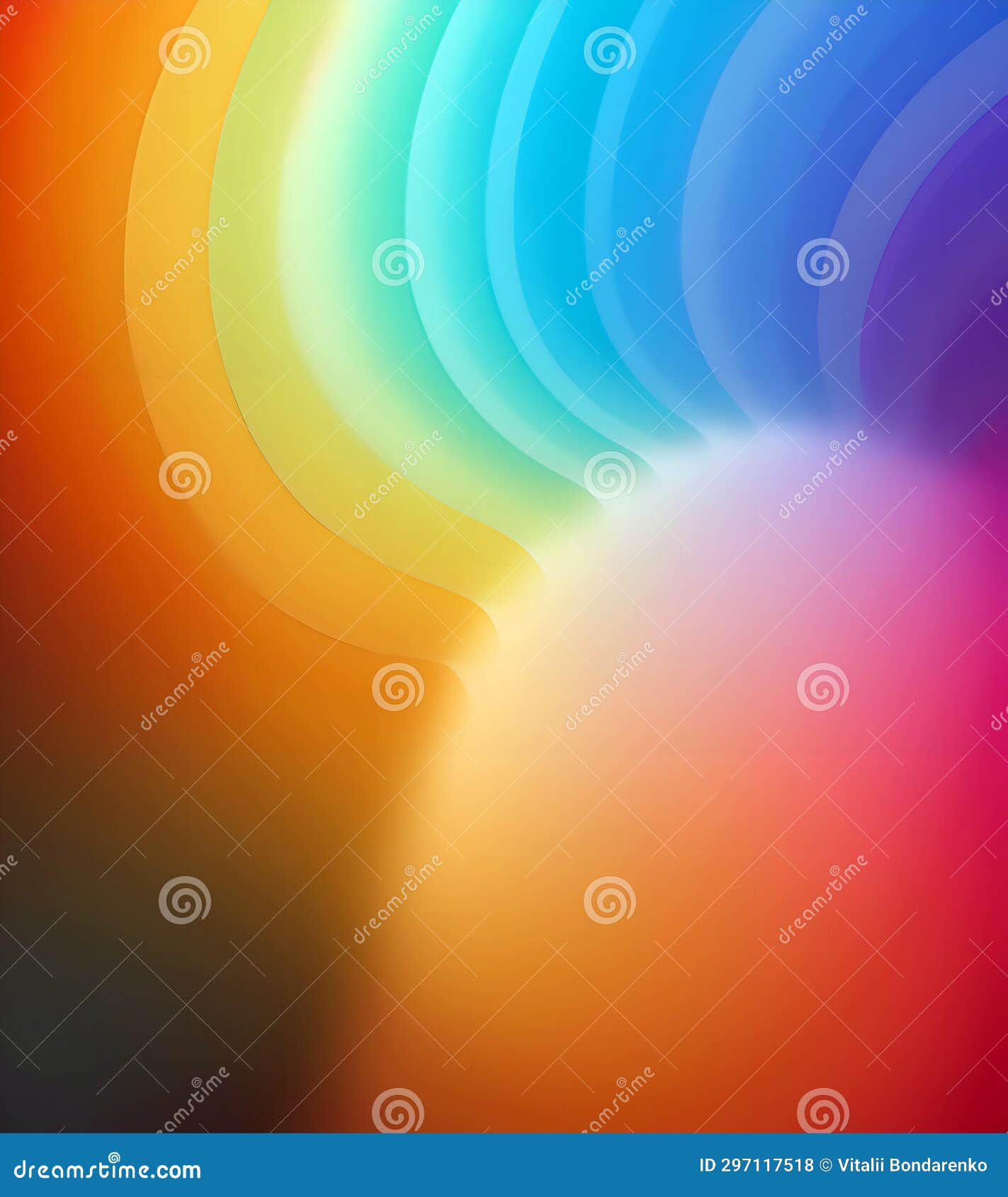 Abstract Background with Smooth Lines in Rainbow Colors. Stock ...