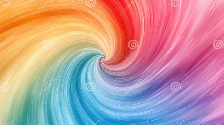 Abstract Background with Smooth Lines in Rainbow Colors, 3d Render ...
