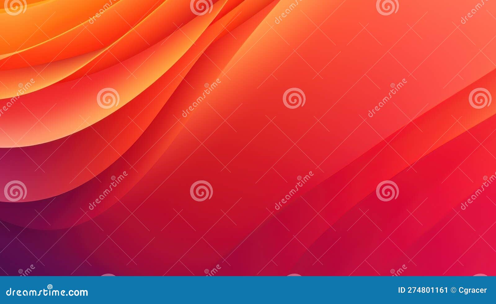 Abstract Background with Smooth Lines in Red and Orange Colors Stock ...