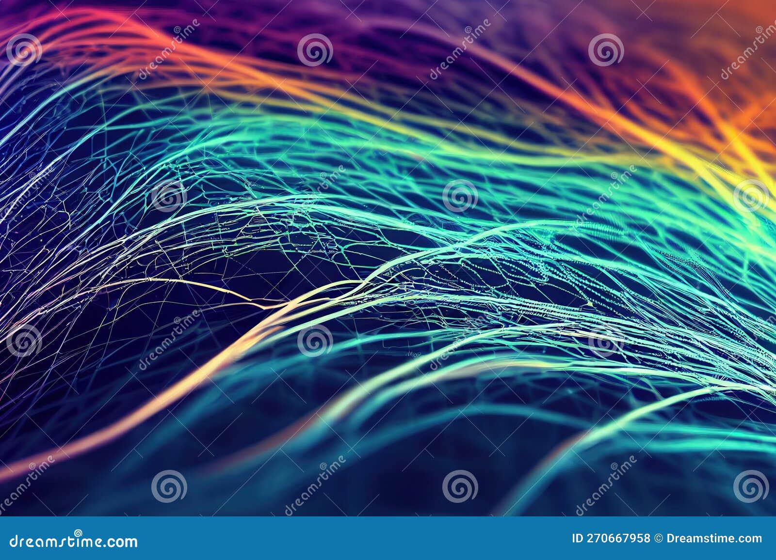 Abstract Background of Smooth Lines of Spline Waves from Blue To Yellow ...