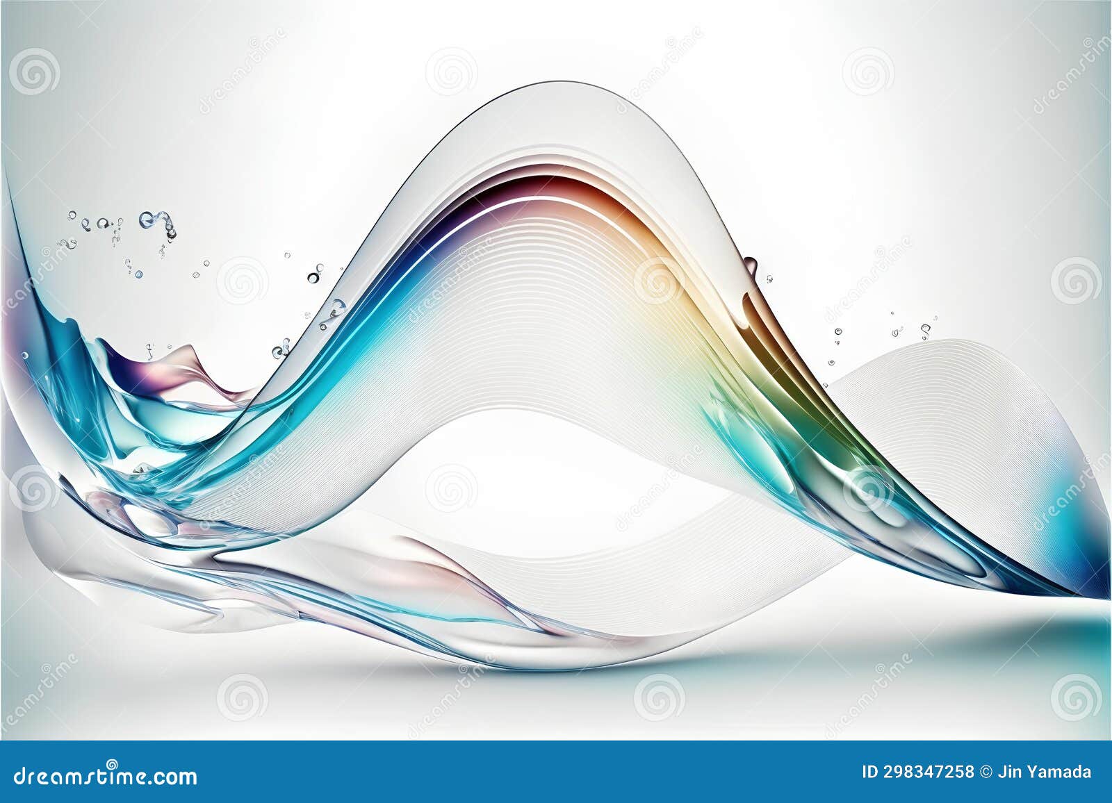 Abstract Background with Smooth Transparent Waves. Vector Illustration ...