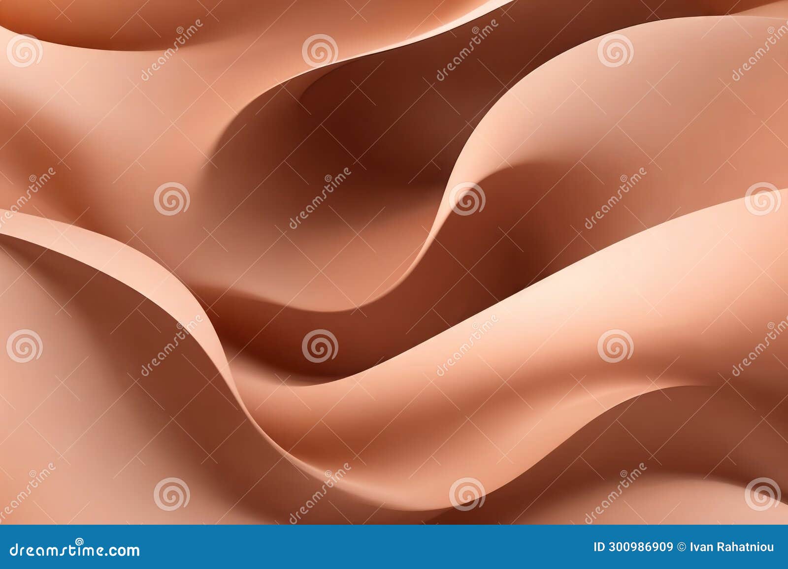Abstract Background Smooth Wave in Peach Fuzz Tones Stock Illustration ...