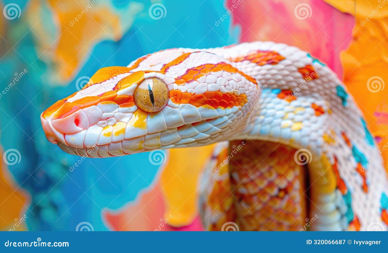 Abstract Background with Snake and Geometry Shapes Stock Illustration ...