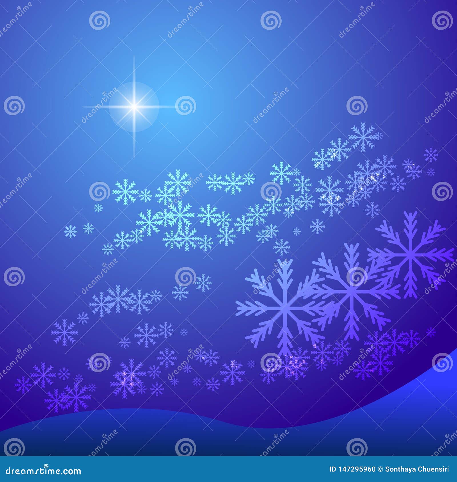 Abstract Background of Snowflake Stock Vector - Illustration of present ...