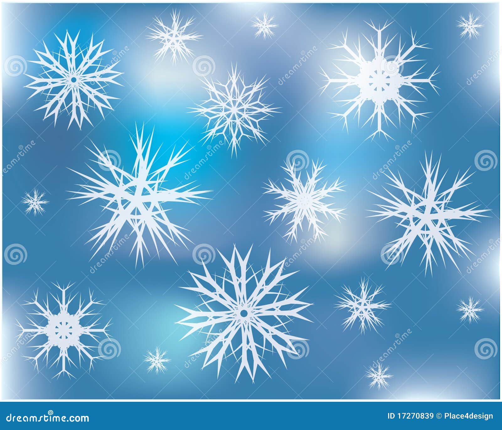 Abstract Background with Snowflakes Stock Vector - Illustration of ...