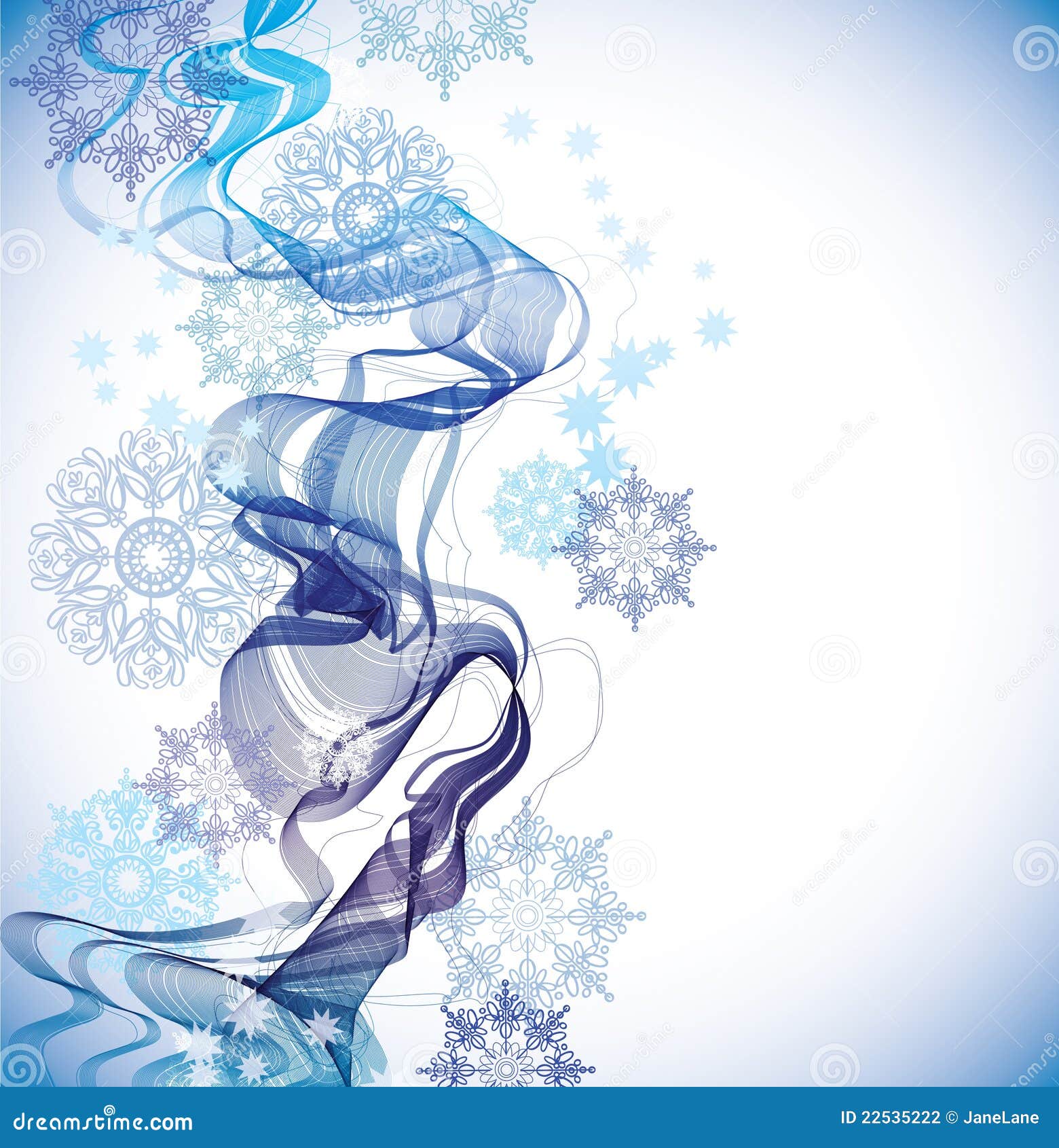 Abstract Background with Snowflakes Stock Vector - Illustration of ...