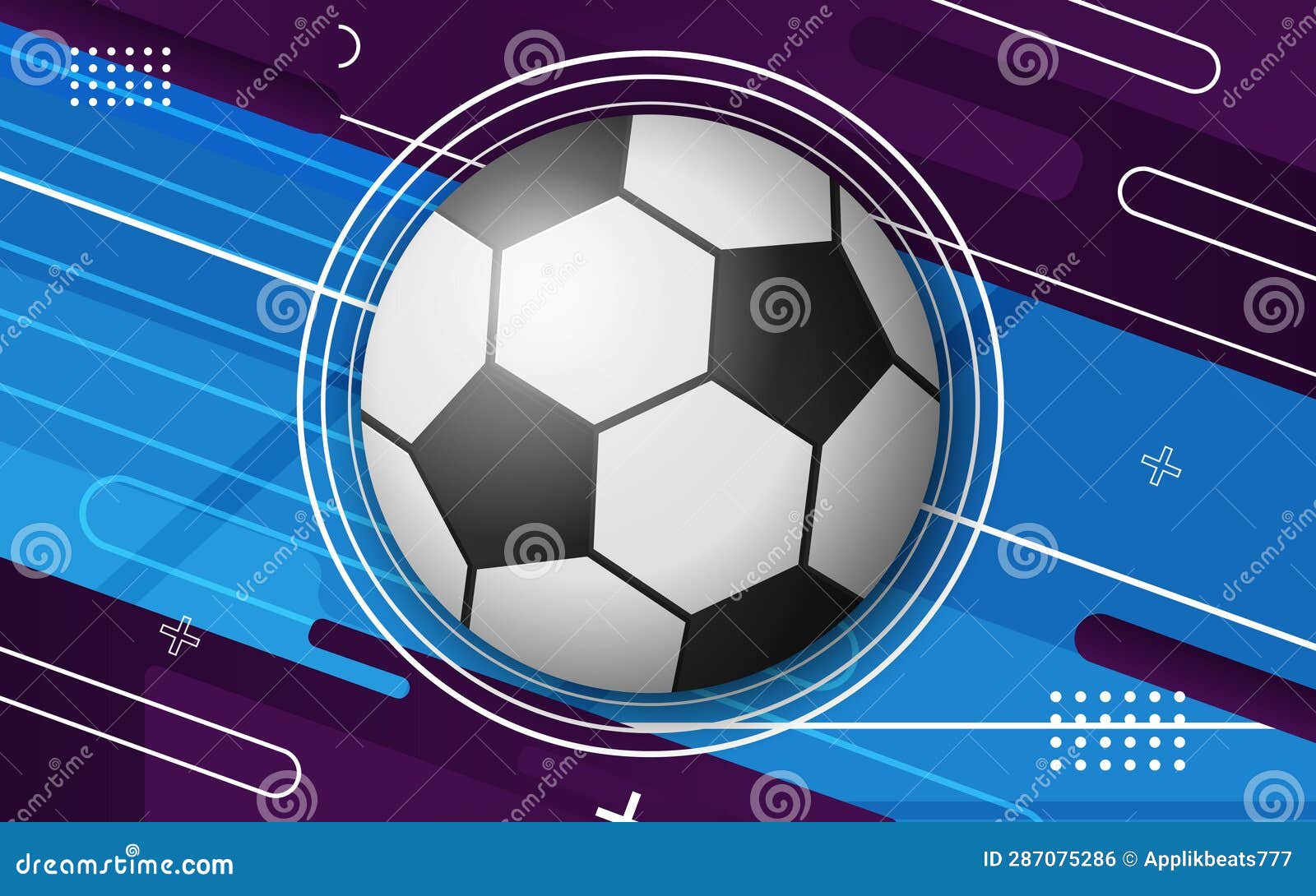Abstract Background with Soccer Ball Stock Vector - Illustration of ...