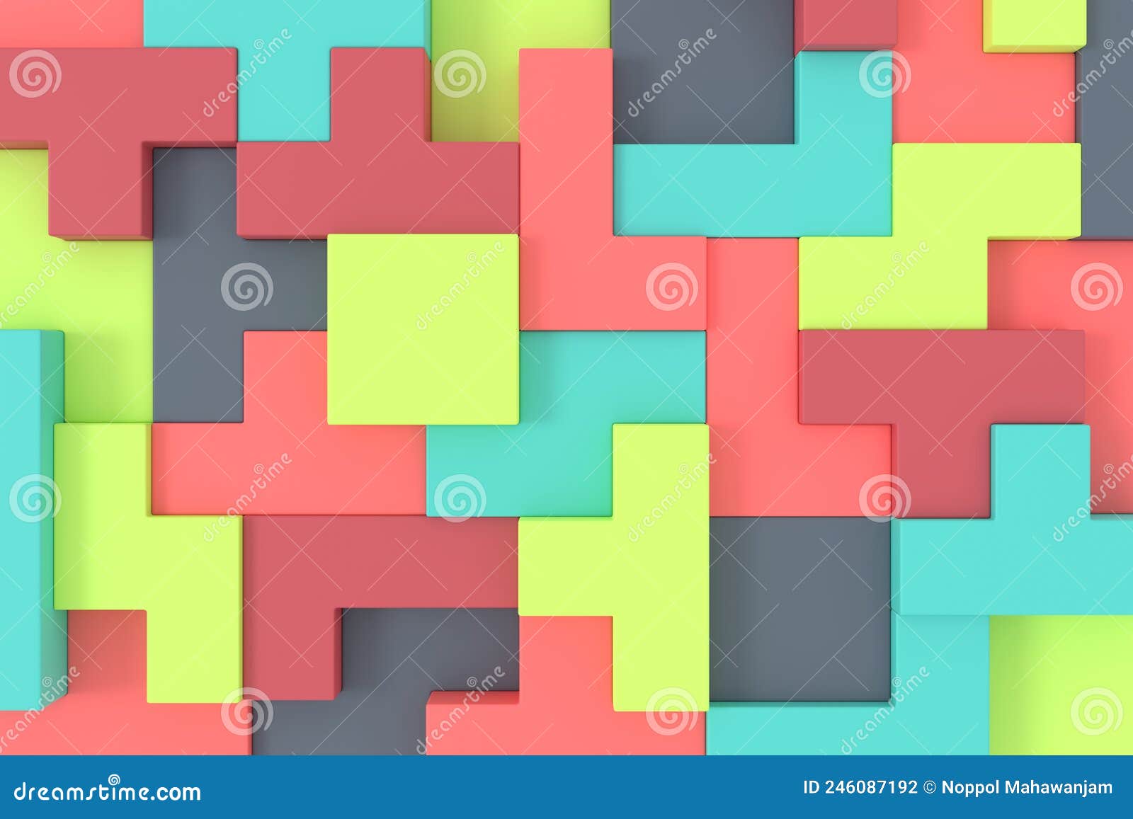 Abstract Background of Soma Cube. Puzzle Pattern Stock Illustration ...