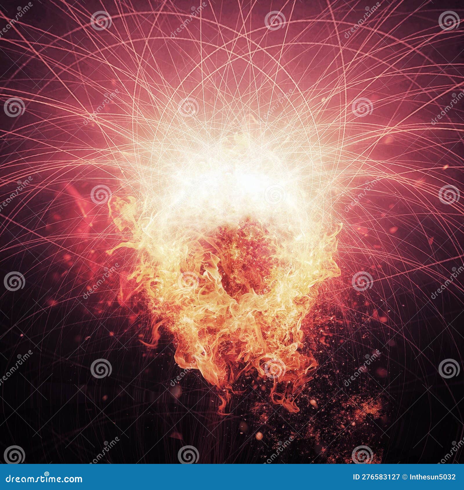 Abstract Background with Explosion and Sparks Stock Illustration ...