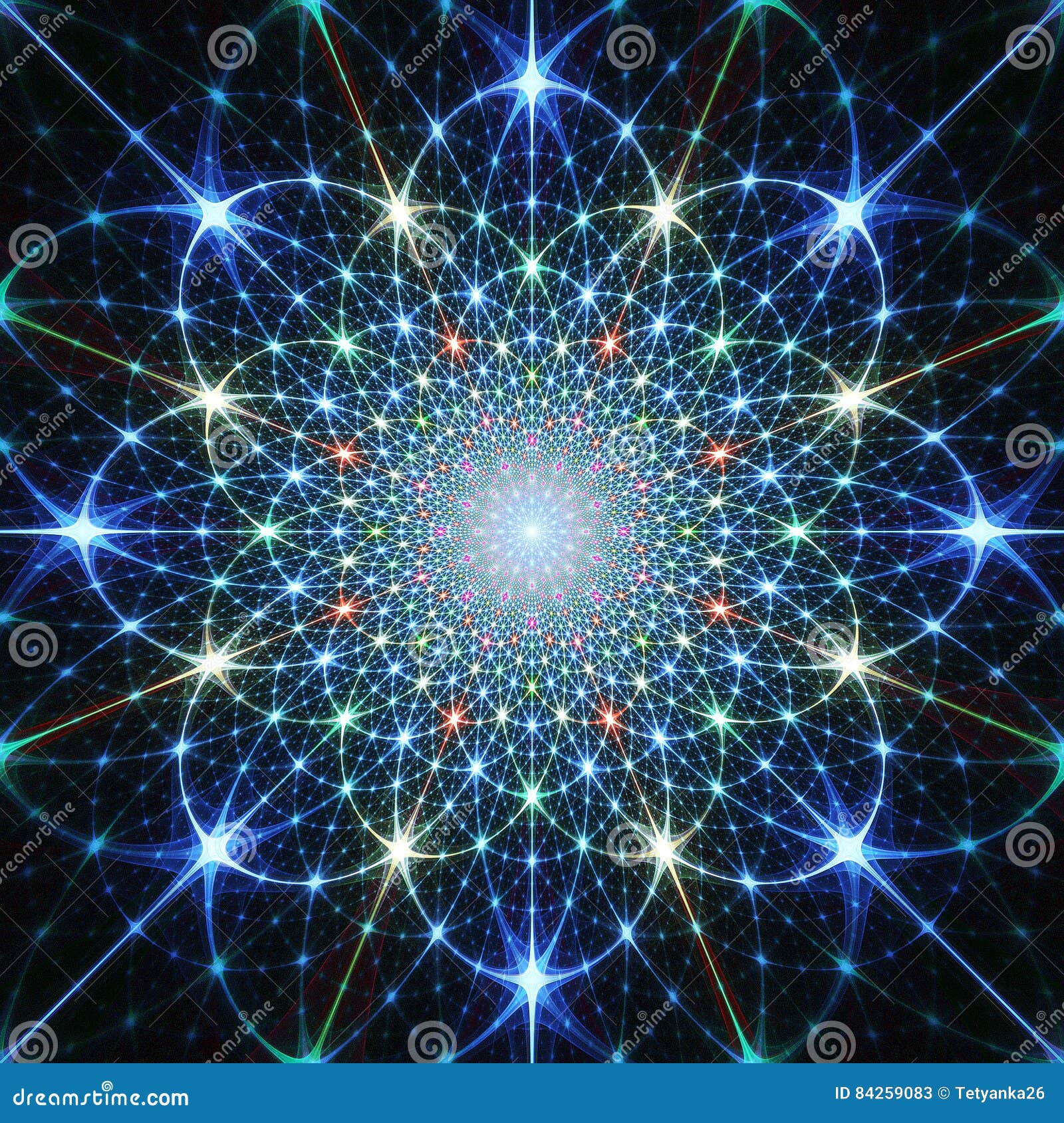 Abstract Background with Sparks, Stars and Rays Stock Illustration ...