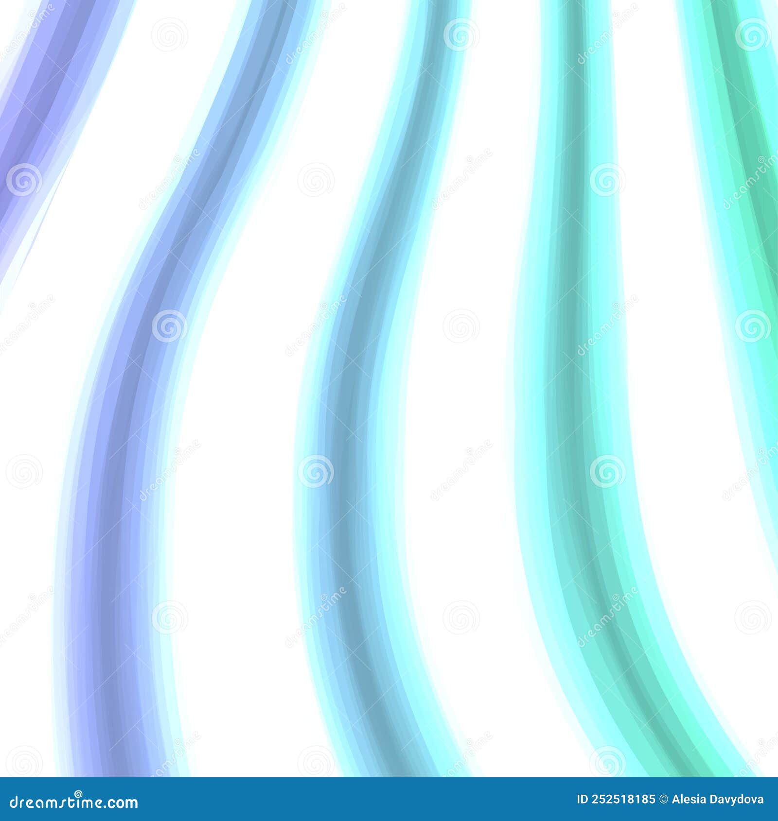 Abstract Background with Spectral Effect. Waves of Green and Blue Stock ...