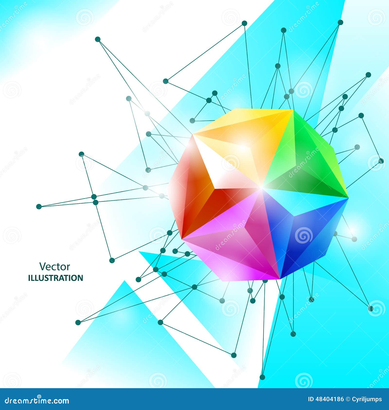 Geometric Sphere 3D Background Stock Illustration | CartoonDealer.com ...