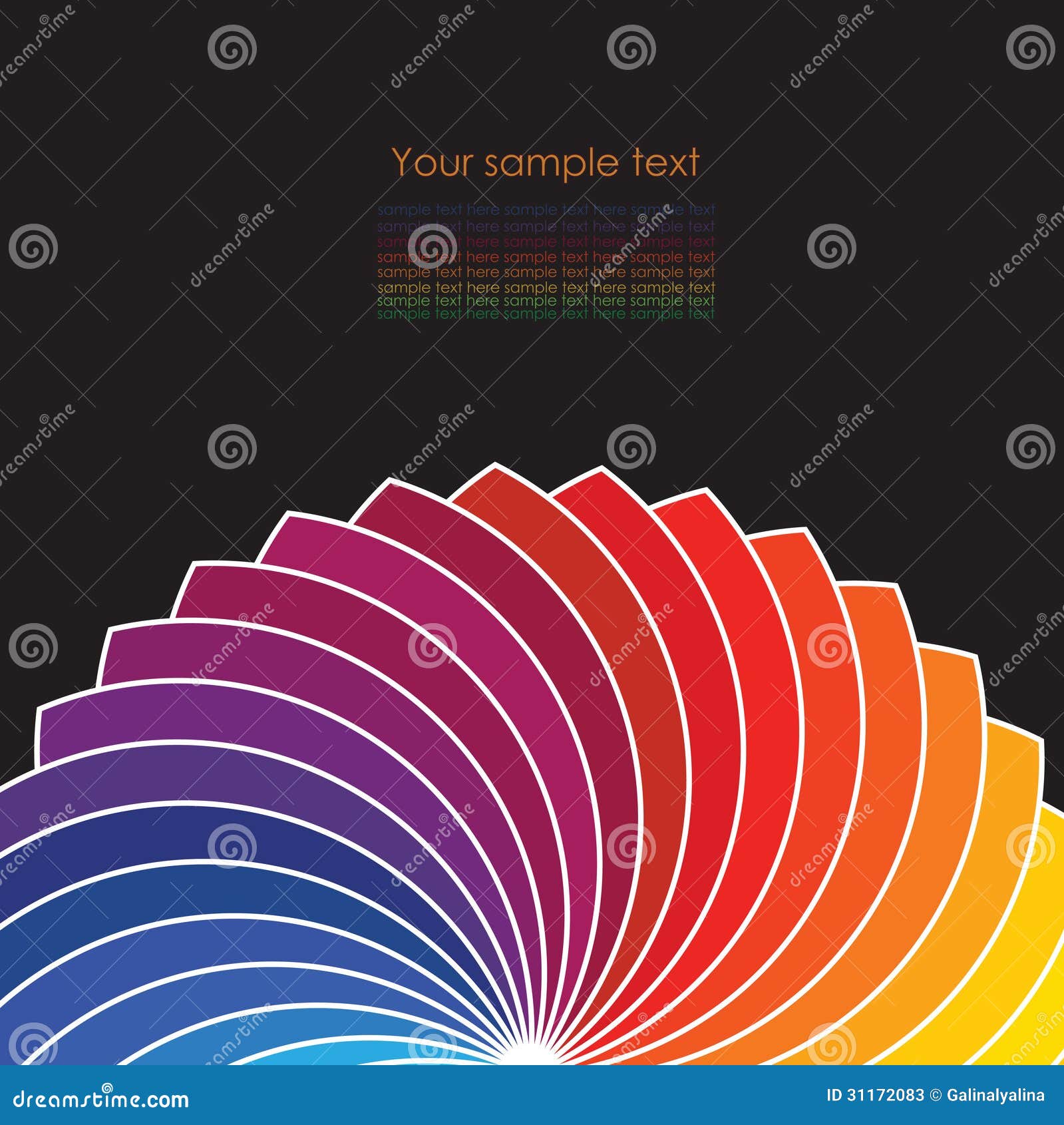 Abstract Background with Spectrum Wheels. Stock Vector - Illustration ...