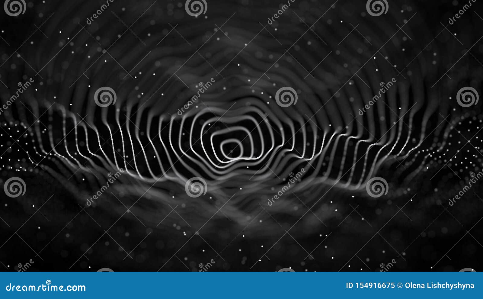 Abstract Background with Spider Web. Dynamic Wave of Particles. Big ...