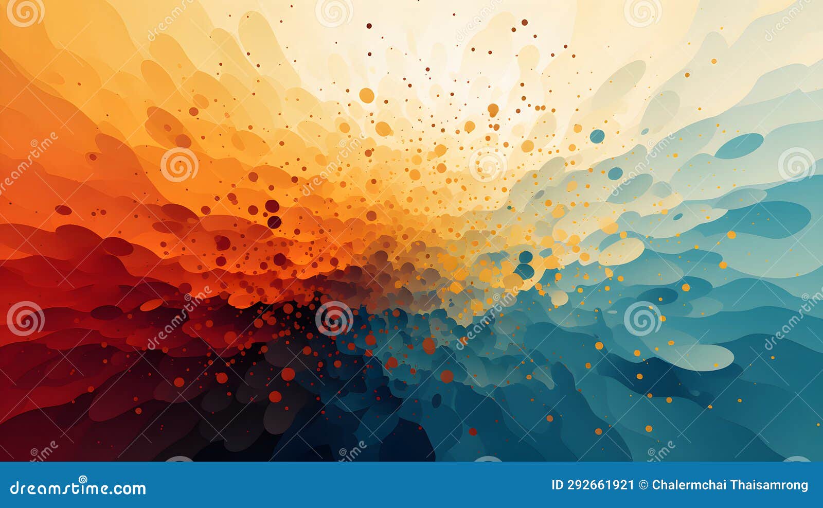 Abstract Background, Splash of Color, Orange, Red, and Blue by ...