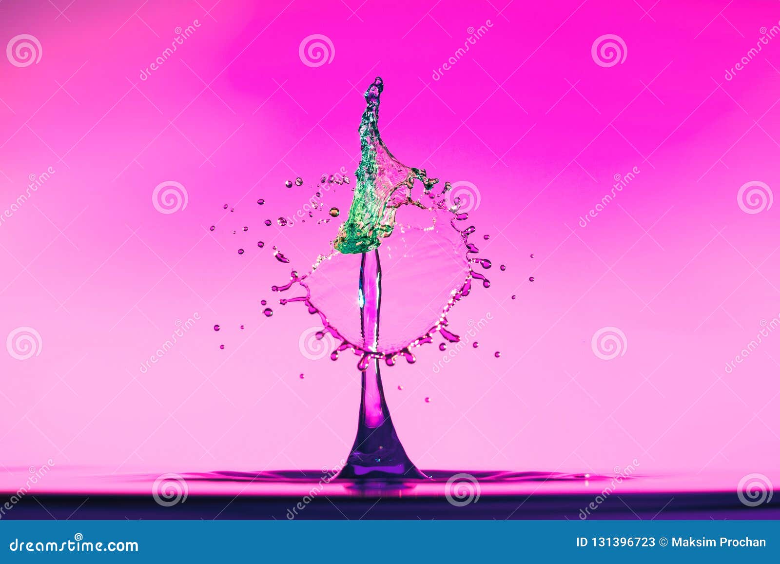 Abstract Background of Splash of Color Water, Collision of Colored ...