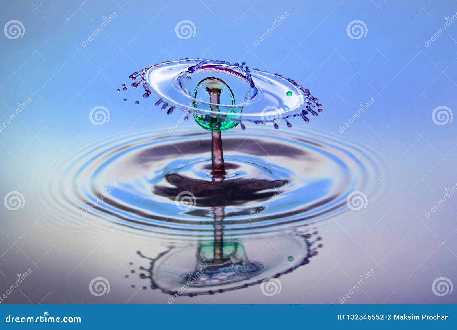 Abstract Background of Splash of Color Water, Collision of Colored ...