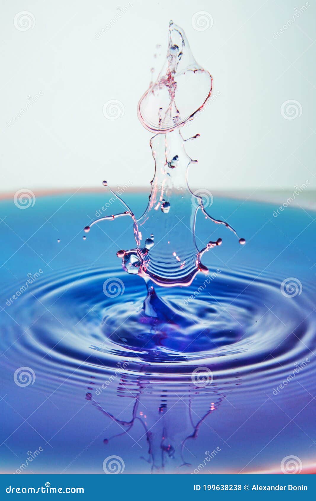 Abstract Background of Splash of Color Water, Collision of Colored ...