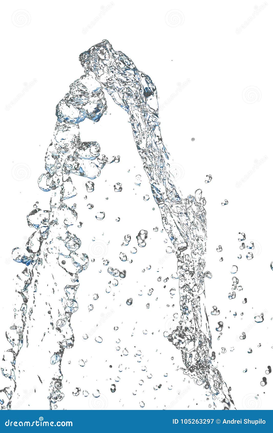 Abstract Background. with Splashes of Water on a White Background Stock ...