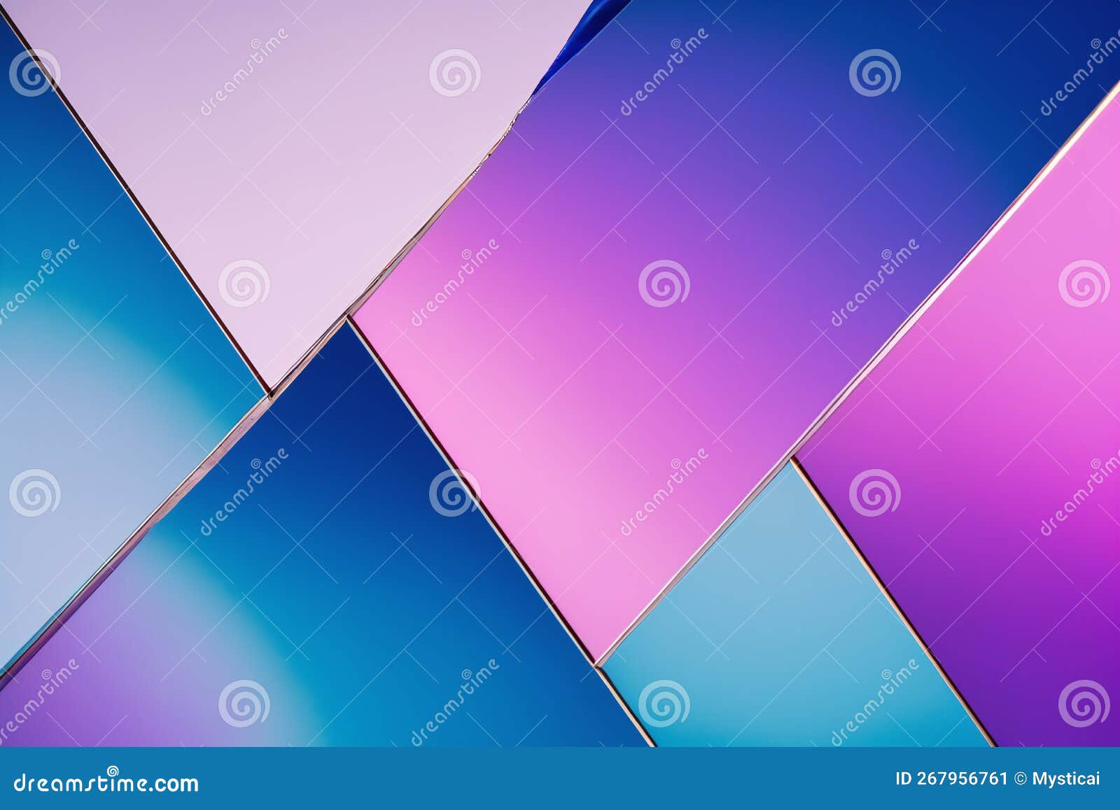 Abstract Background Split into Purple and Blue Diagonal Pieces ...