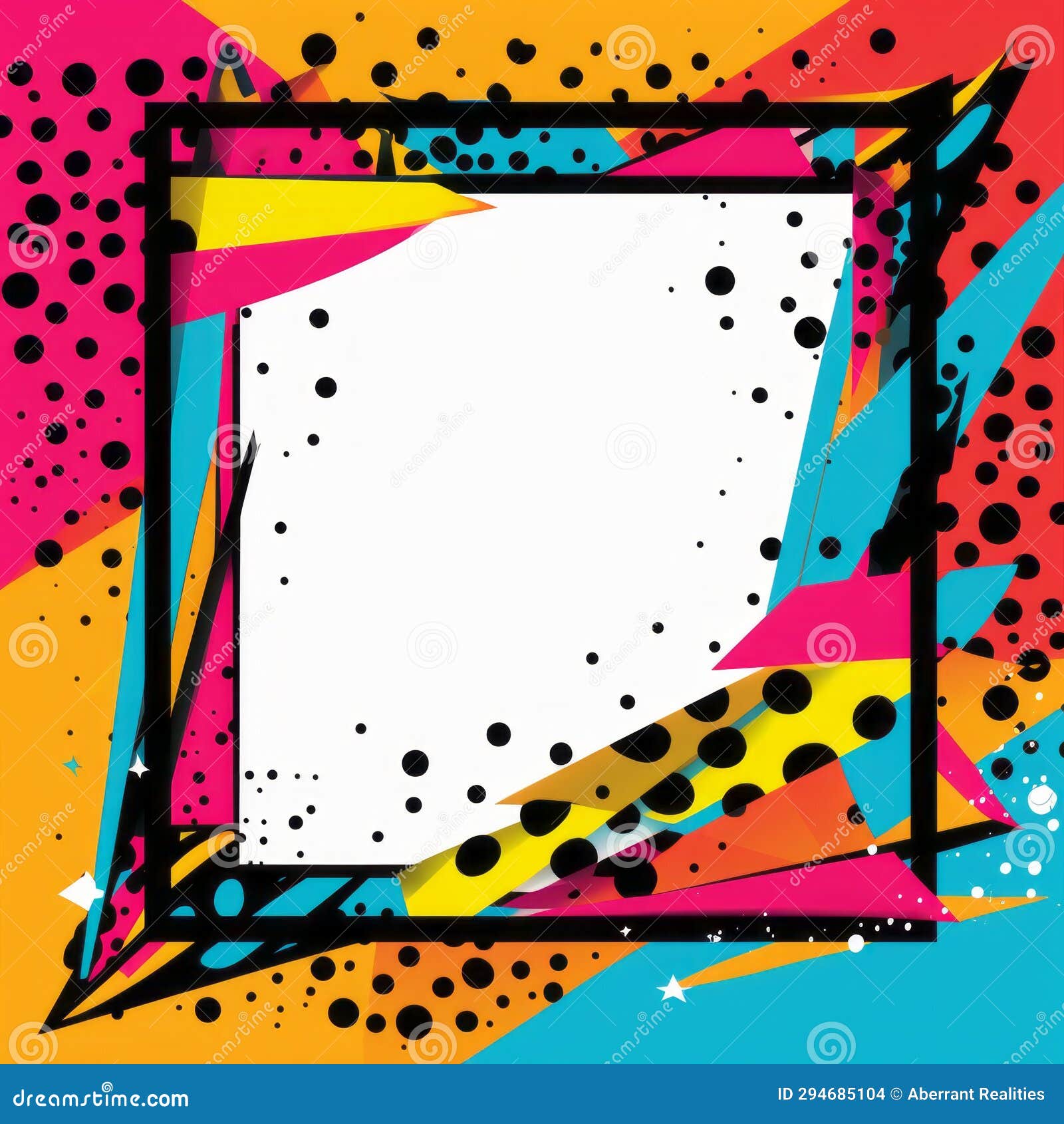 An Abstract Background with a Square Frame Stock Illustration ...