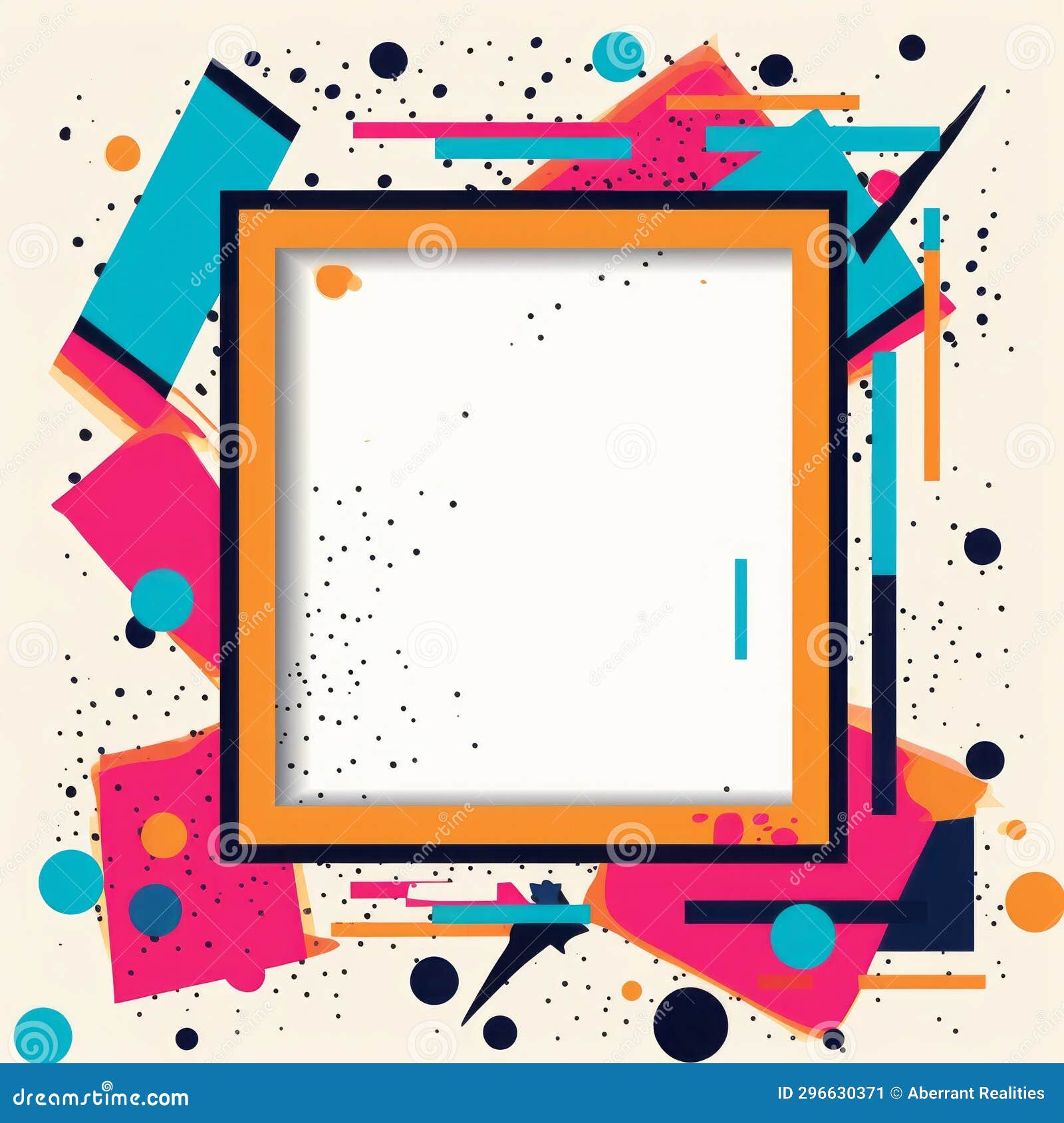 An Abstract Background with a Square Frame Stock Illustration ...