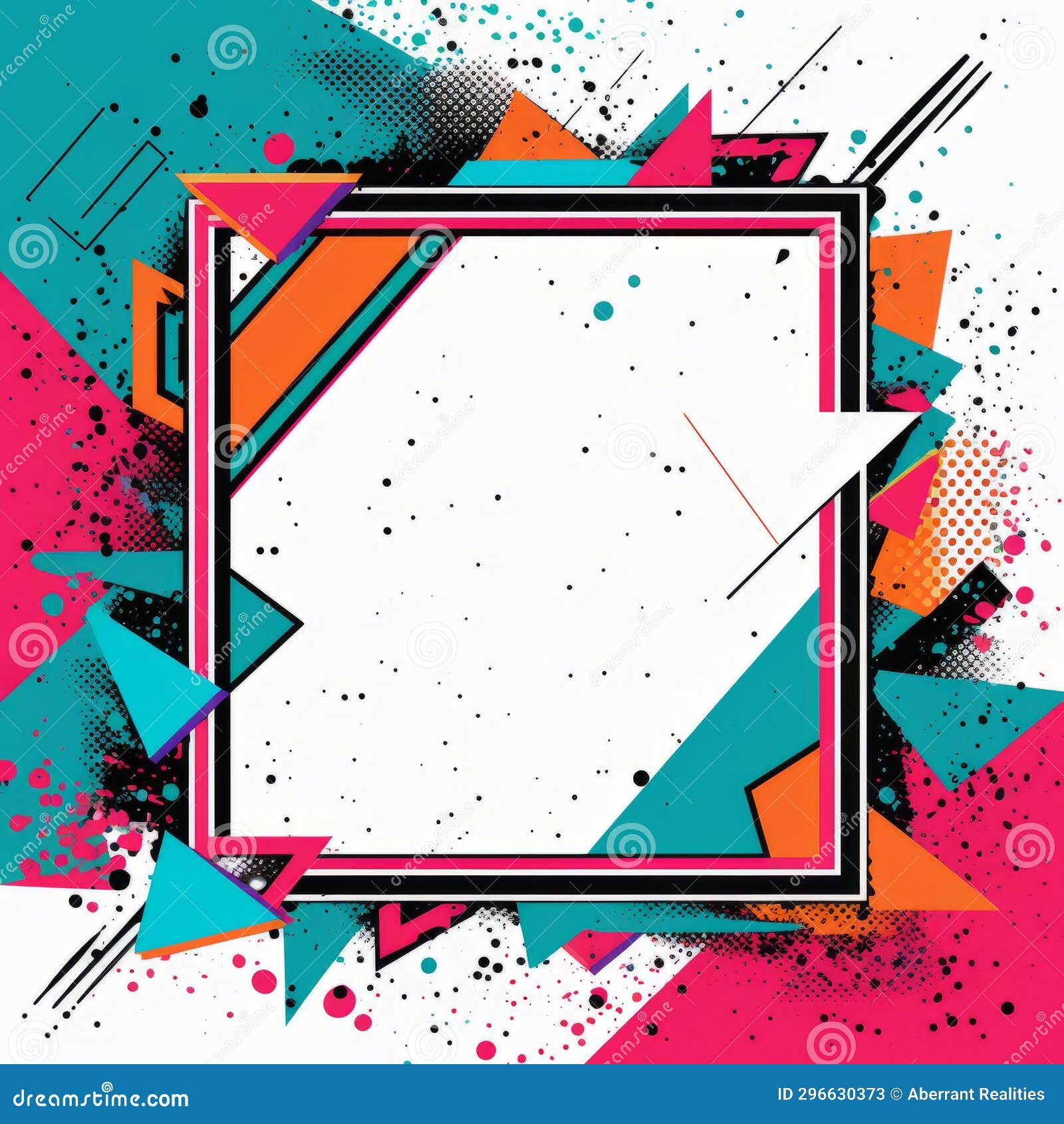 An Abstract Background with a Square Frame Stock Illustration ...