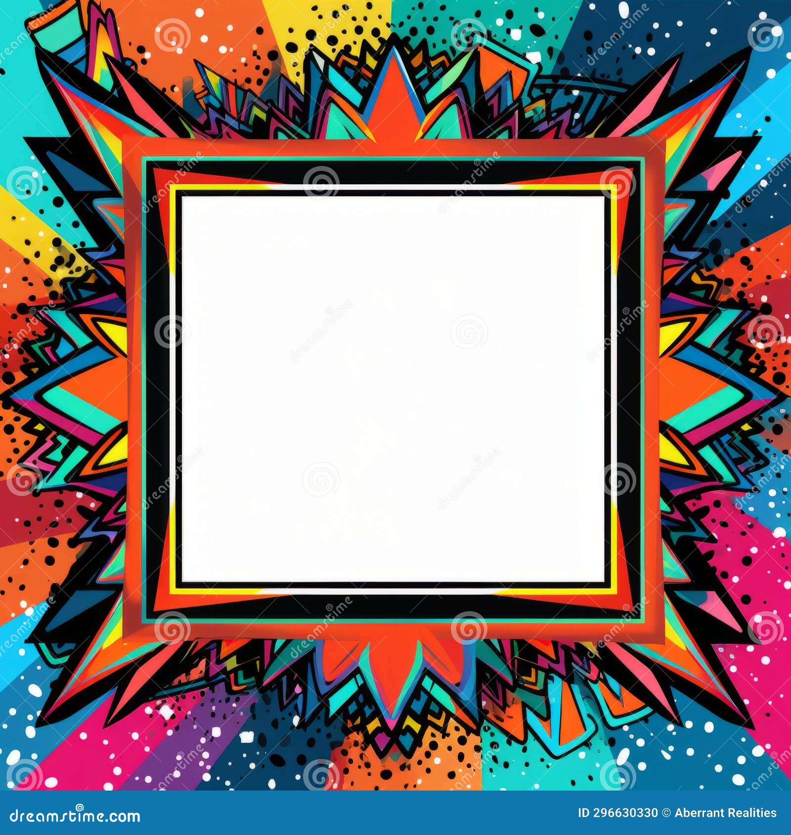 An Abstract Background with a Square Frame in the Center Stock ...