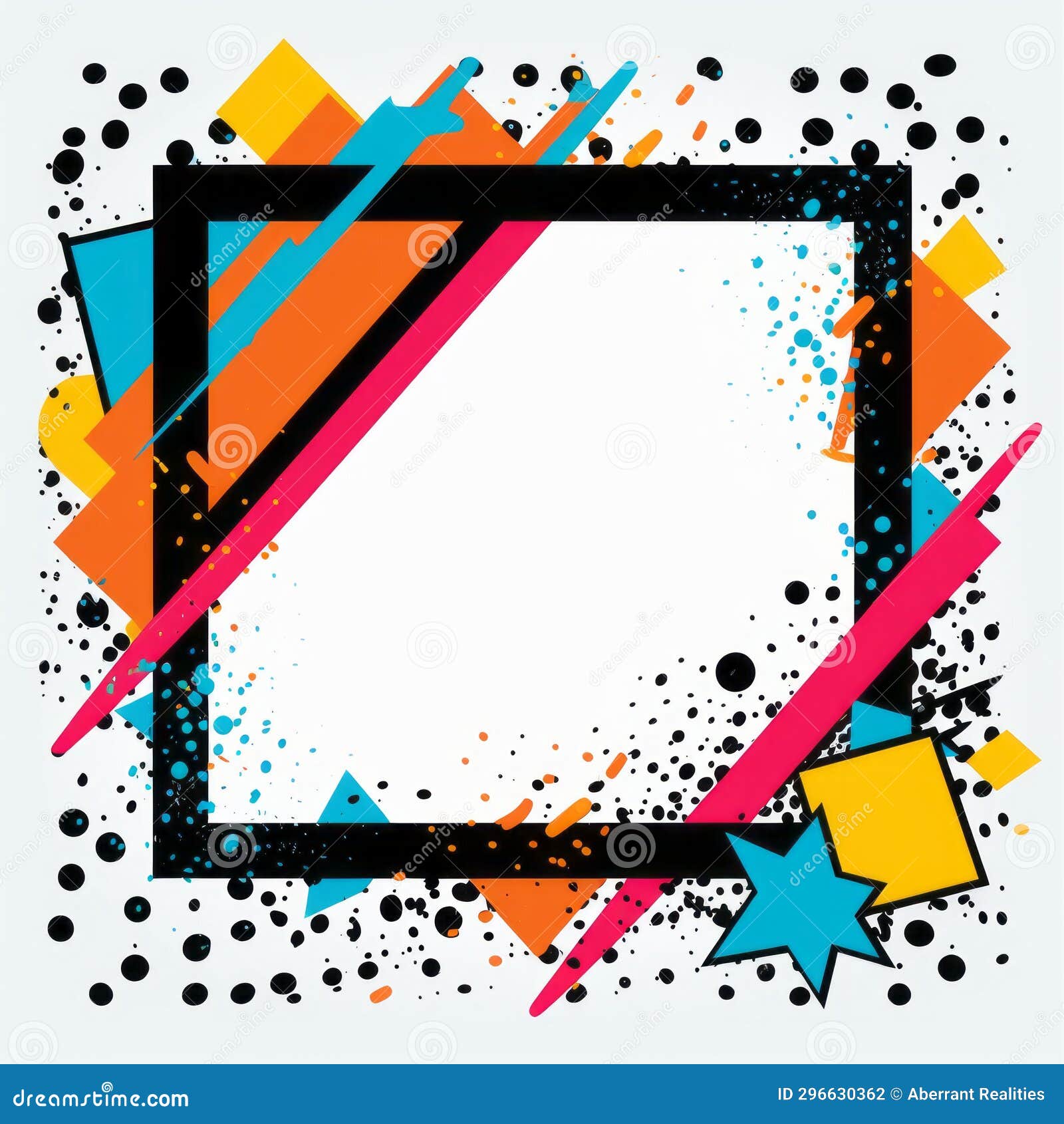 An Abstract Background with a Square Frame Stock Illustration ...
