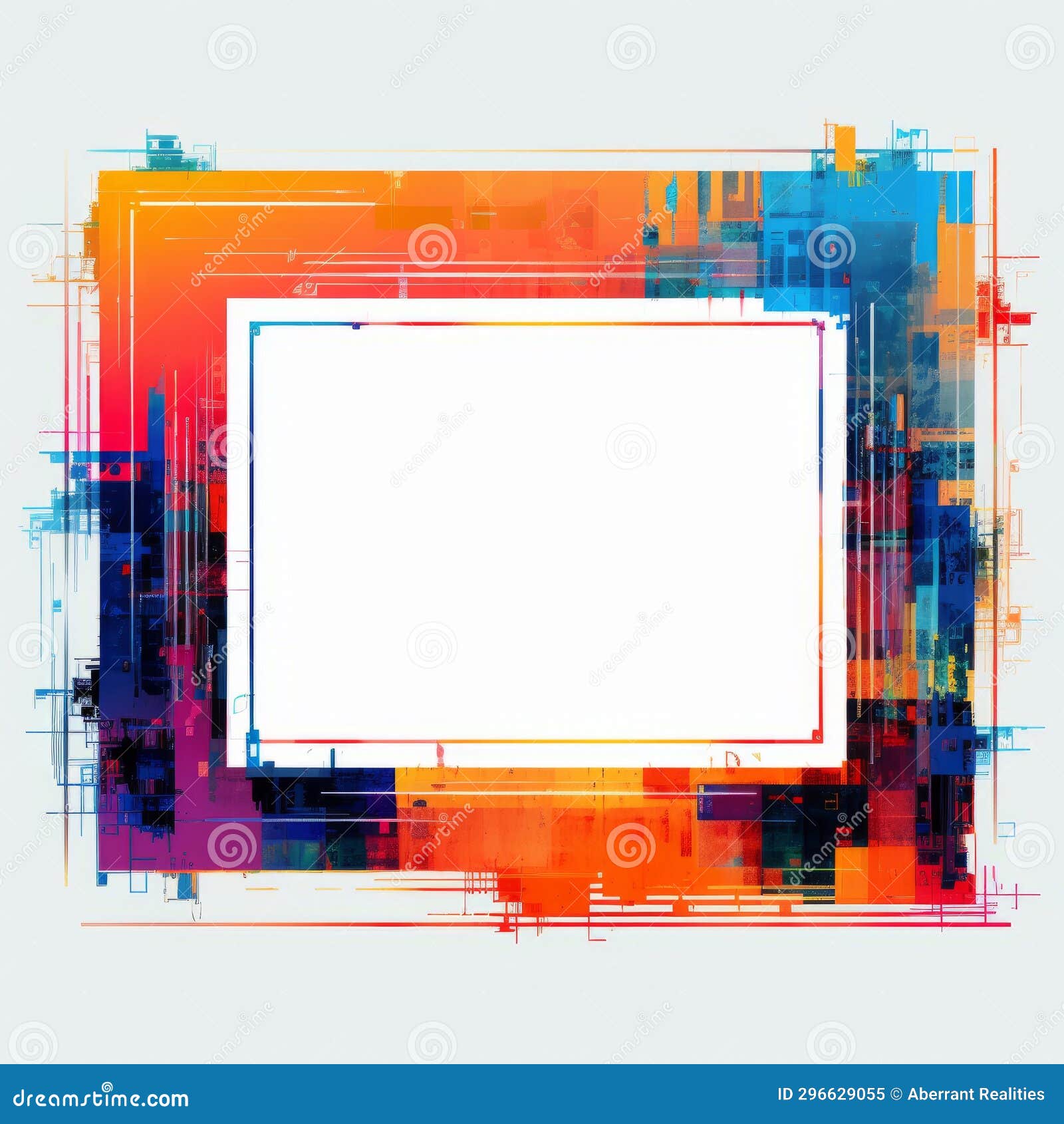 Abstract Background with Square Frame Vector Illustration Stock ...