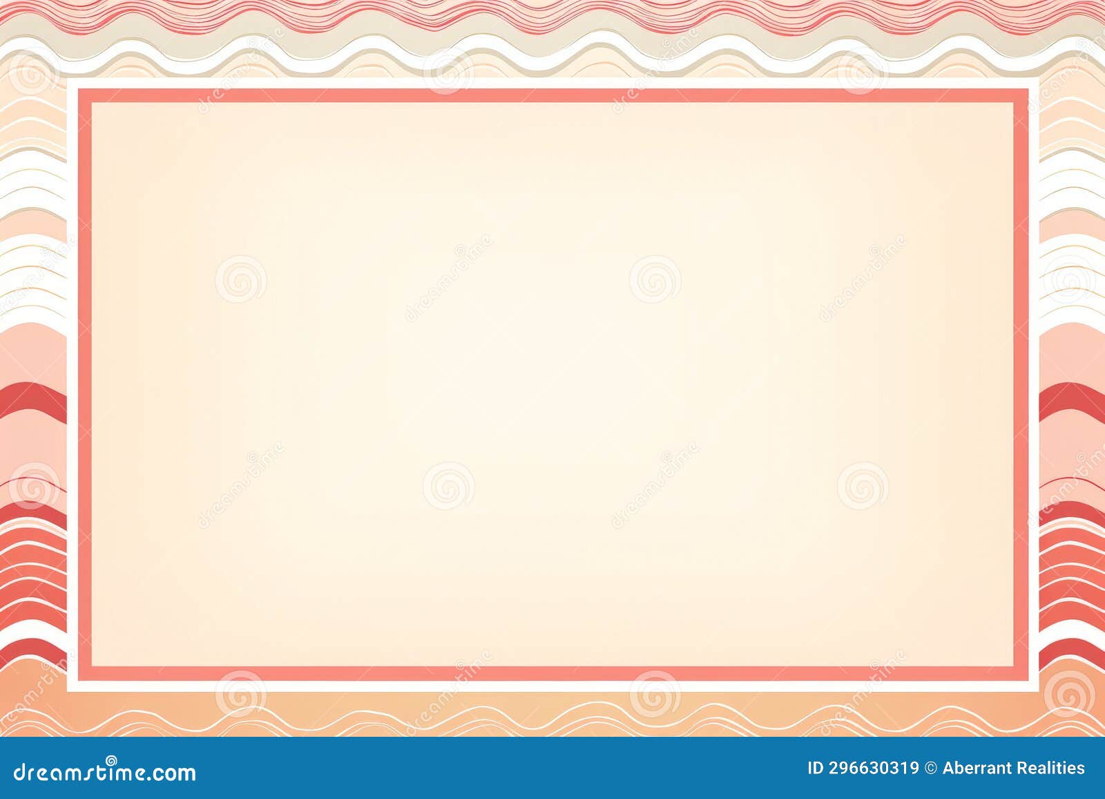 An Abstract Background with a Square Frame and Wavy Lines Stock ...