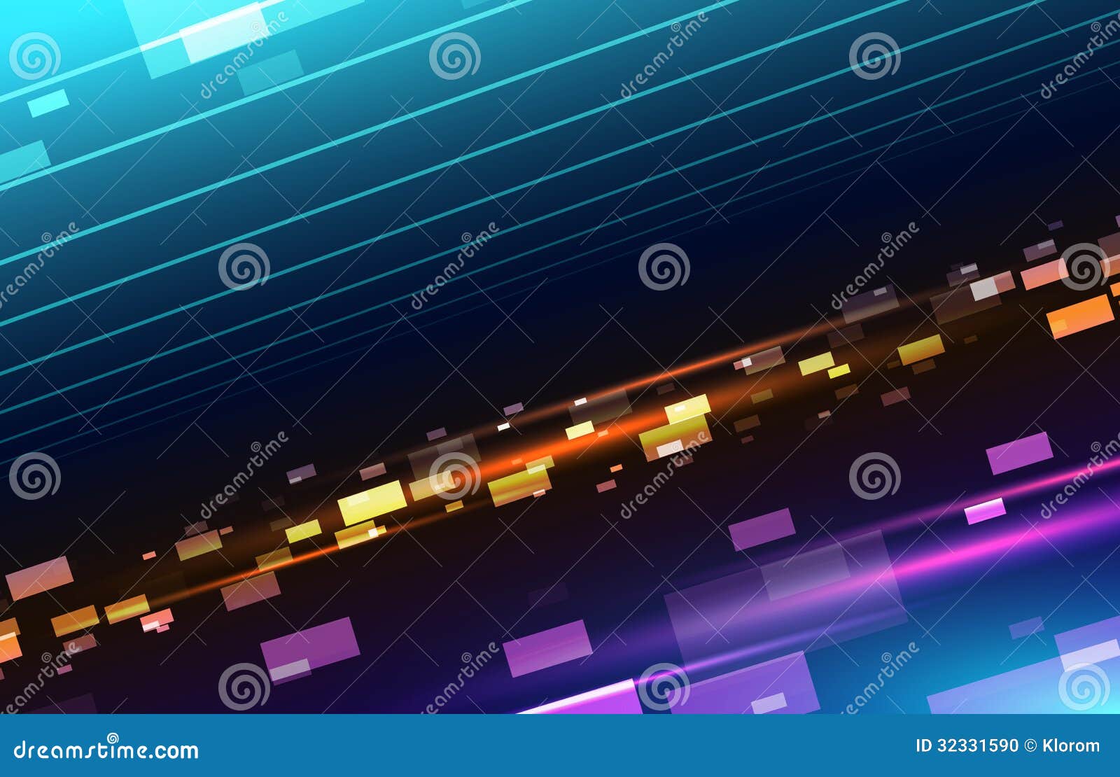 Abstract Background with Square Particles Stock Vector - Illustration ...