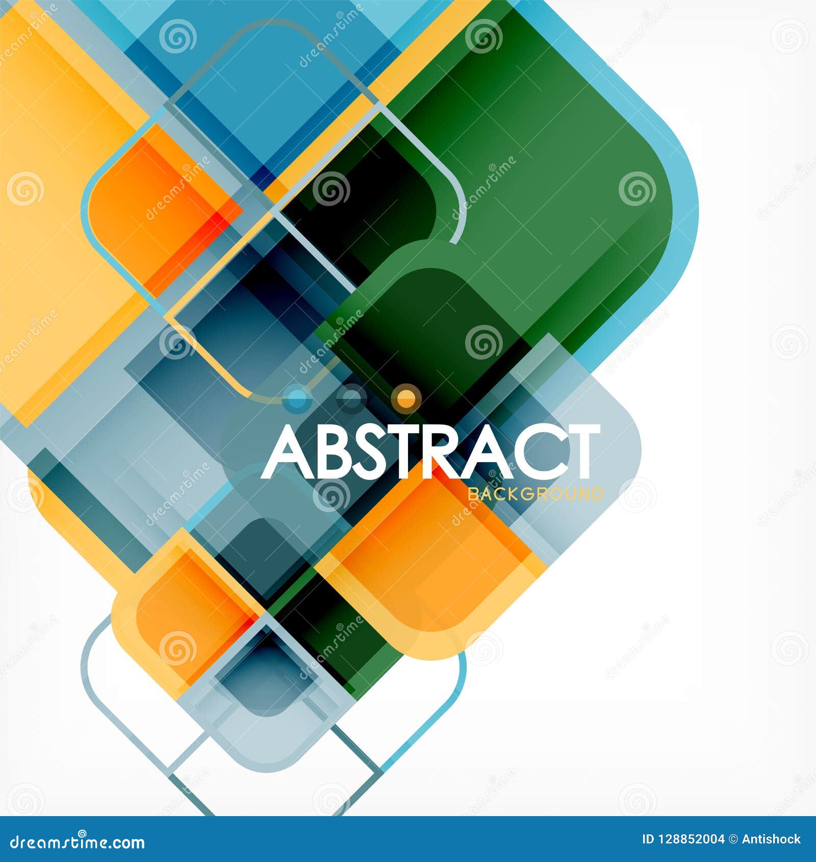 Abstract Background, Square Shapes Geometric Composition Stock Vector ...
