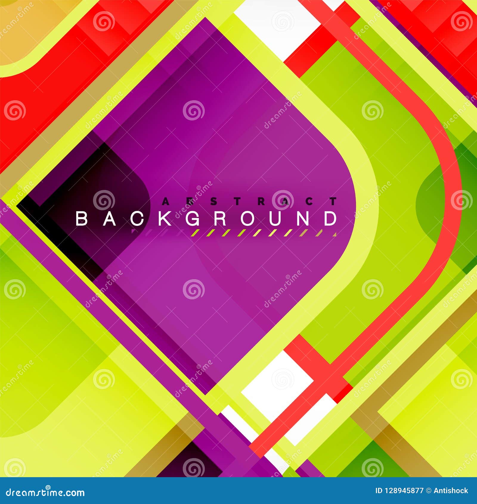 Abstract Background, Square Shapes Geometric Composition Stock Vector ...