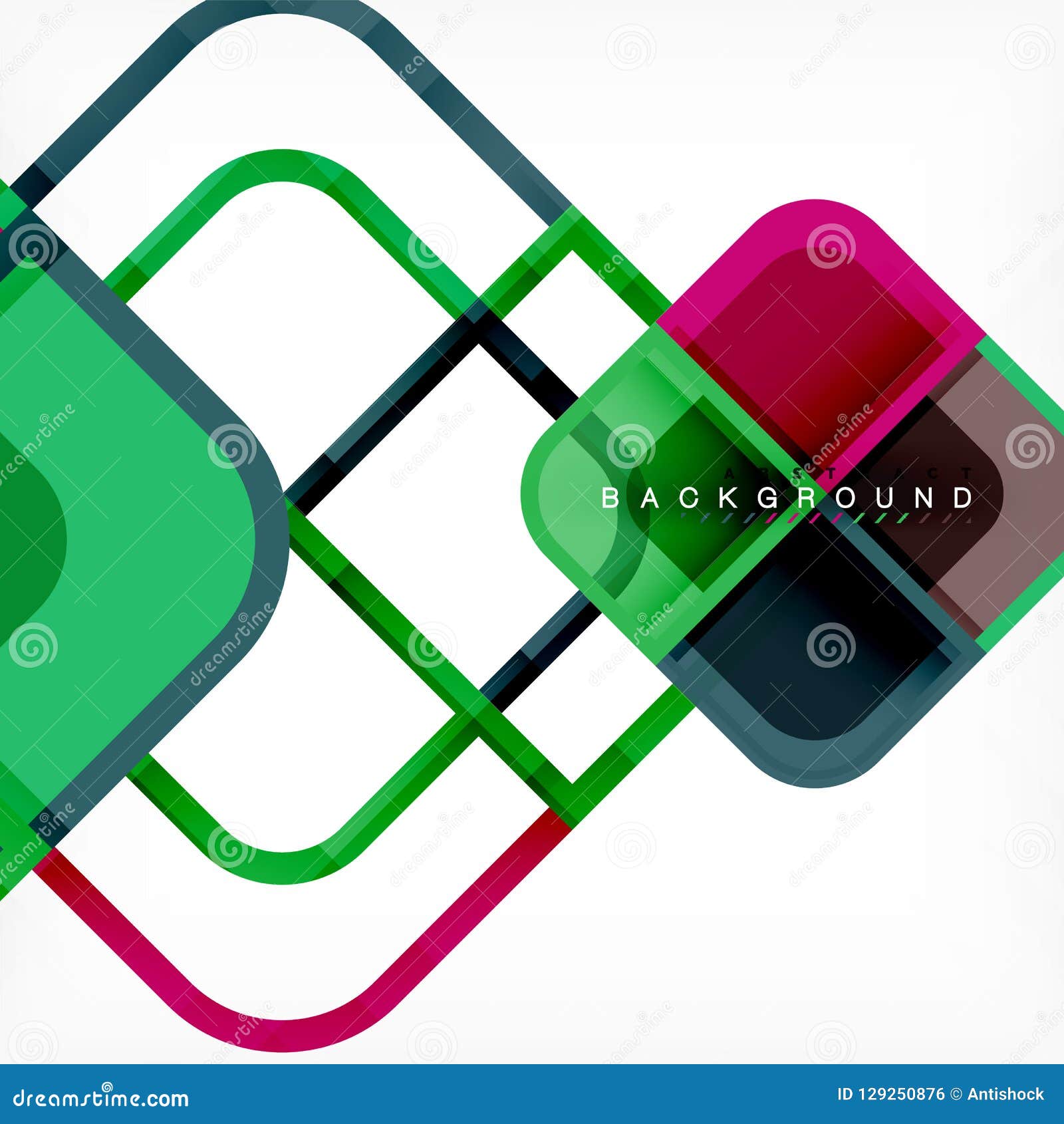 Abstract Background, Square Shapes Geometric Composition Stock Vector ...