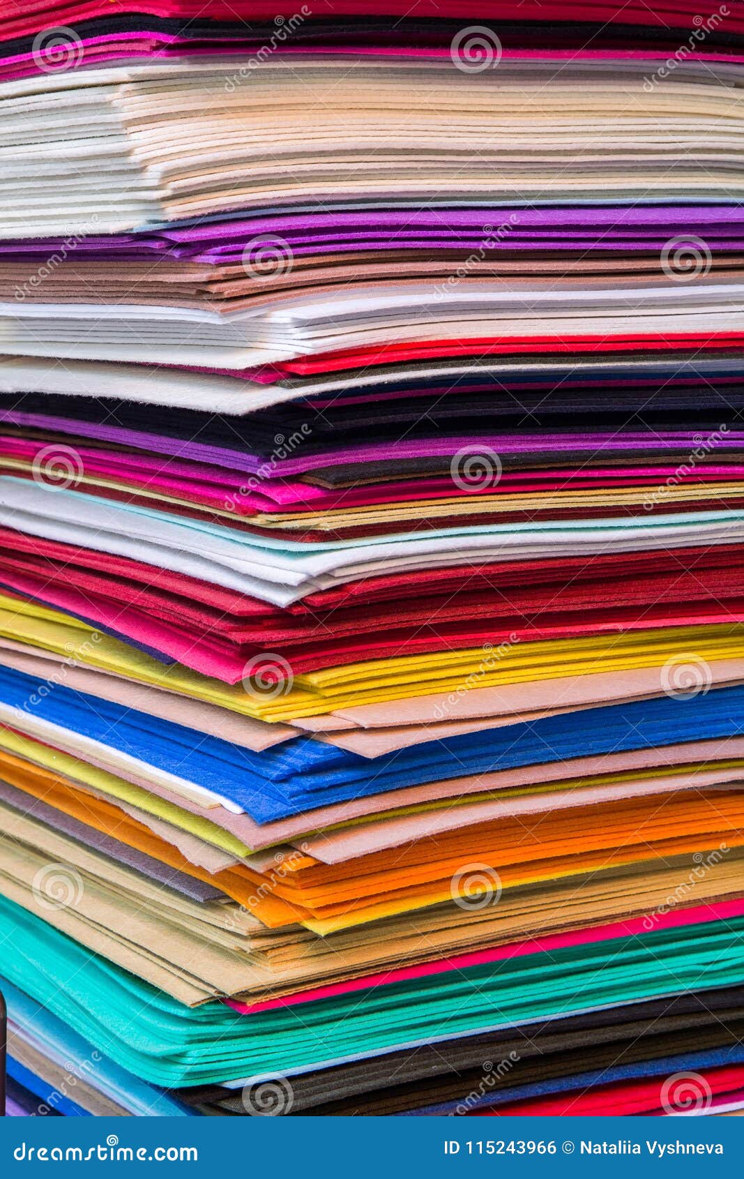 Abstract Background, Stack of Colored Layers of Felt Stock Photo ...